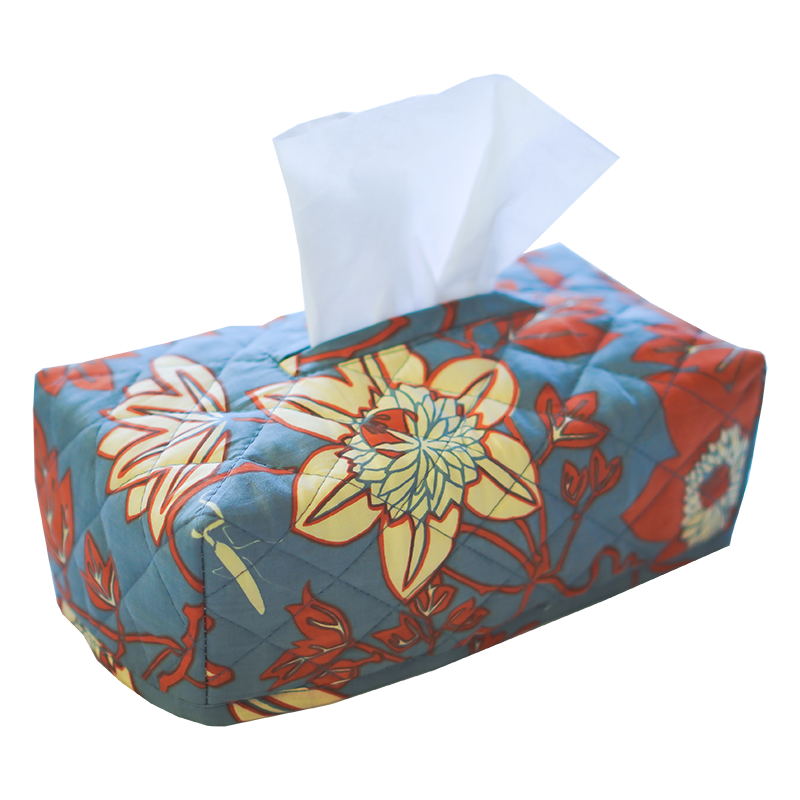 Passion Flower Blue Spice Tissue Box Cover – tokobalizen
